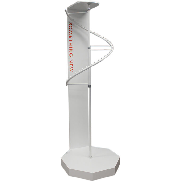 White Rotating Veil Racks - Bridal Displays