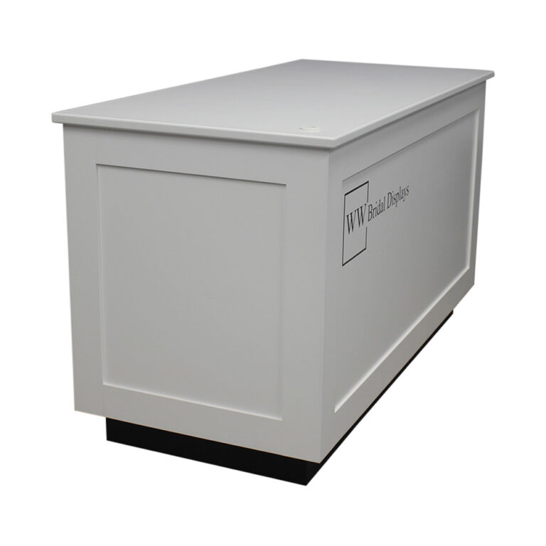 Classic White Reception Counter - Bridal Displays